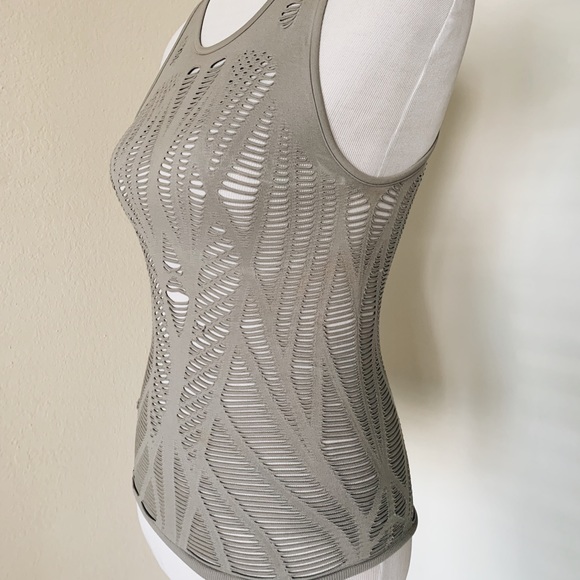 ALO Yoga | Tops | Alo Grey Distressed Tank | Poshmark